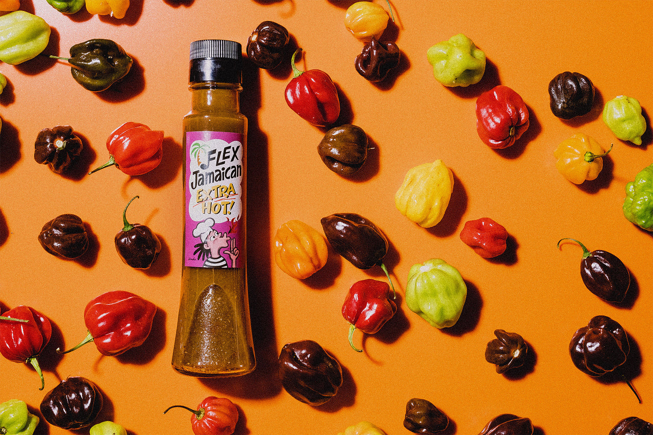 FLEX Jamaican Hot Sauce Extra Hot – FLEX BAR AND GRILL